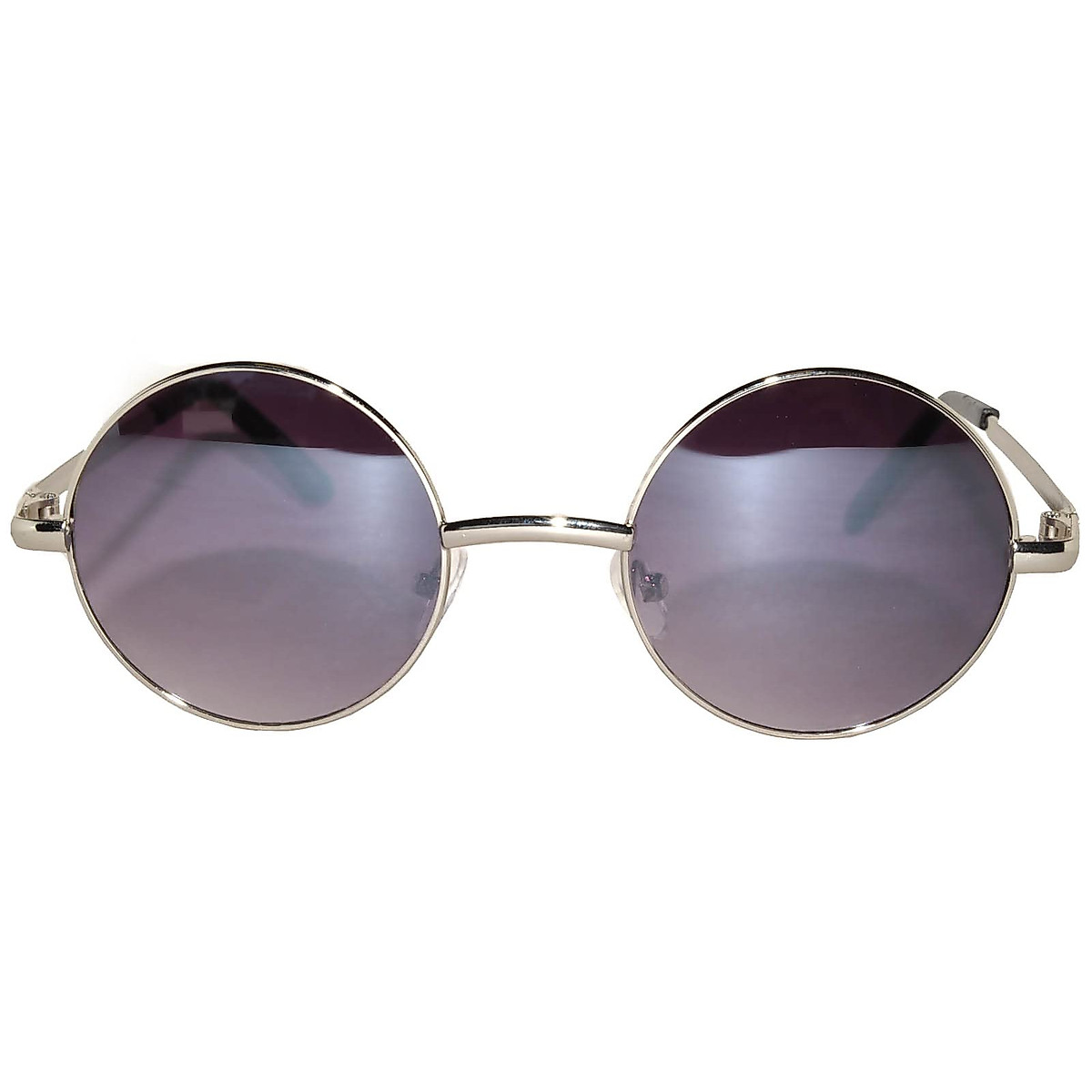 Round Retro Vintage Sunglasses Metal Frame Red Smoke Yellow 3 Pairs OWL