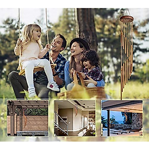 SuninYo Wind Chimes for Outside,Memorial Gifts Wind Chimes Outdoor Clearance,36 inches Memorial Wind Chimes with S Hook for Home Garden Decoration