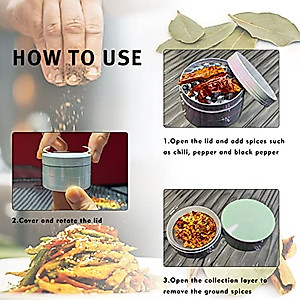 HOKirin 2 Inch Spice Grinder White Rainbow