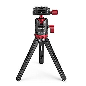 SmallRig Tripod for iPhone Desktop Mini Tripod - Aluminum Alloy 20 inches/ 50 cm with 360 Degree Ball Head, 1/4 inch Quick Shoe Plate for Vlogging DSLR Camera Video, Load up to 11 pounds-3033