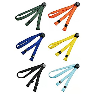 TUOXUAN Face Mask Lanyard for Kids with Snaps Mask Holders Around Neck for Adults Mask Extenders/Ear Savers Protect Neck Strap for Behind Head Fasteners mask Necklace 6 Pack (Multicolor)