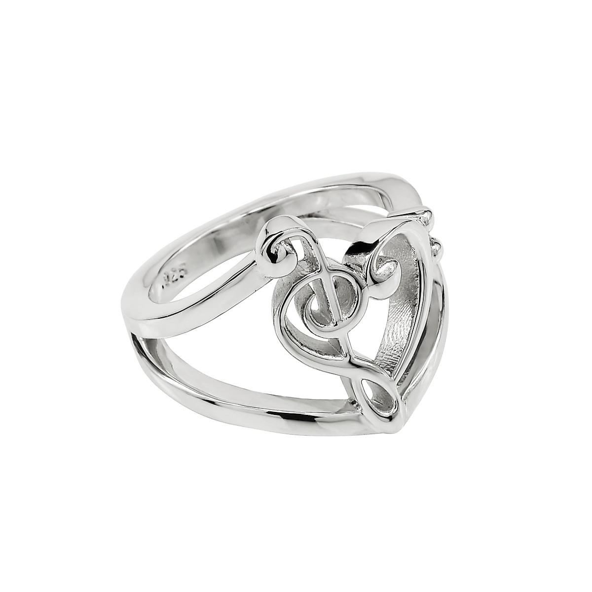 Moore's Jewelers .925 Sterling Silver Treble and Bass Clef Ring (9)