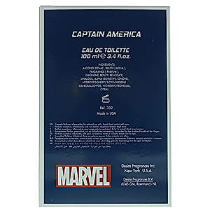 Captain America by Marvel Eau De Toilette Spray 3.4 oz Men