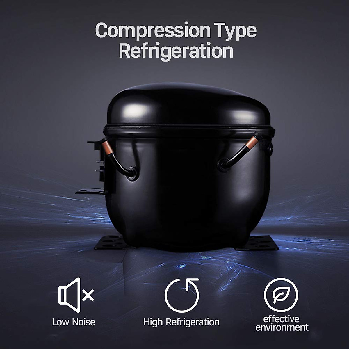 KUPPET 120-Can Beverage Cooler and Refrigerator, Small Mini Fridge for Home, Office or Bar with Glass Door, Perfect for Soda Beer or Wine, Black&Stainless Steel, 3.1 Cu.Ft