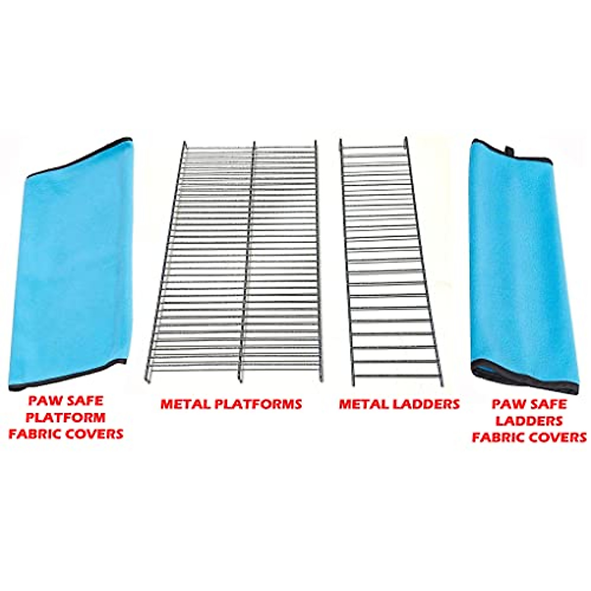 Extra Large Two Full Story Tight 1/2-Inch Bar Spacing Double Large Front Doors for Feisty Ferret Chinchilla Rat Mouse Hamster Gerbil Small Animals Critters Rolling Stand Cage