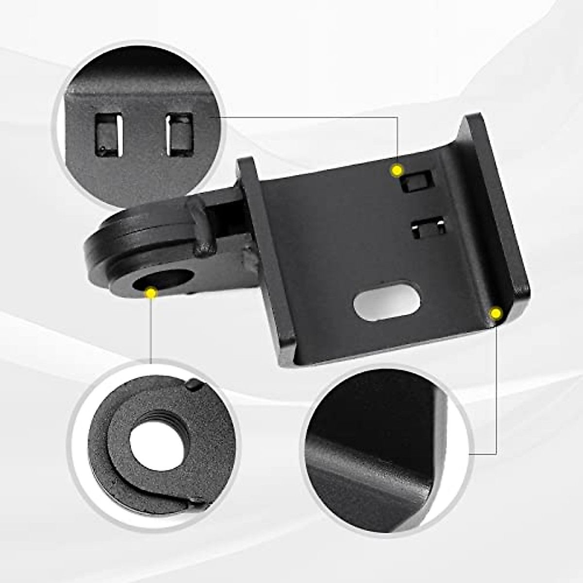 RULLINE 2Pcs Hook Bracket Front Tow Hook D Ring Mounting Bracket Compatible with Toyota Tacoma 2009-2021 Replace 88711