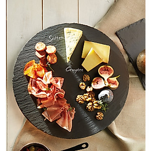 KitchenCraft Artesà Slate Lazy Susan Turntable Platter, 35 cm