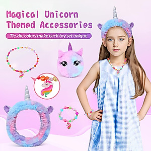 Cherry Tale Unicorns Gifts for Girls Age 6-8, Kids Unicorn Toy Set with Light Up Star Pillow Water Bottle Plush Diary Birthday for Girls Age 4 5 6 7 8 9 10