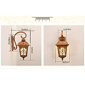 YRBDSA Outdoor Wall Lantern Porch Light Outdoor Waterproof Aisle Garden Home Balcony Villa Outdoor Gate Courtyard Corridor