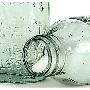 Set of 2 Glass Mason Jar Salt and Pepper Shakers