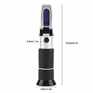 3 in 1 Refractometer, Portable Hand Held Grape and Wine Alcohol Refractometer for restautant, Vineyard, Chateau Wine, Family Dinner 0-25% Vol 0-40% 0-22 Dual Scale