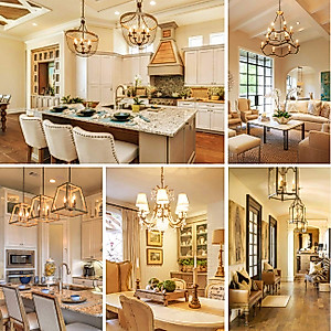 ANWIO B11 Filament Bulb E26 Base Non-Dimmable 6W(60W Equivalent) 2700K Warm White Chandelier Decorative Candle Light Bulb 6 Pack