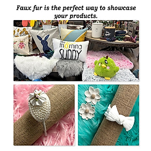 Bianna Candy Amber Orange White Faux Fur Fabric, 60 inches Wide Options and Small Sizes, American Seller, Luxury Shag Shaggy Material for Crafting, Sewing, Costumes (12x12 inches)