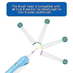 Replacement Toothbrush Heads for Oral B Braun Electric Toothbrush - 16 Pack Compatible with Oral B Cross Action/Pro1000/9000/ 500/3000/8000 Toothbrush.