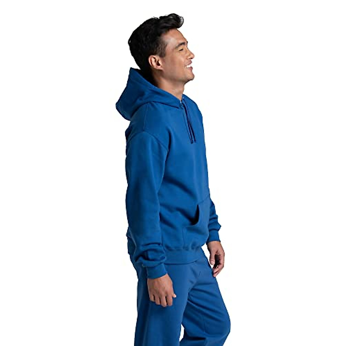 Fruit of the Loom Unisex Adult Eversoft Fleece Hoodies, Pullover & Full Zip, Moisture Wicking Breathable, Sizes S-4x Hooded Sweatshirt, Mellow Blue, XX-Large US