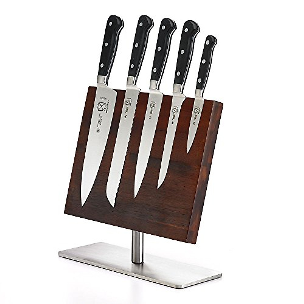 Mercer Culinary 6-Piece Renaissance Board Magnetic Knife Set, 11 3/8 x 9, Stainless Steel