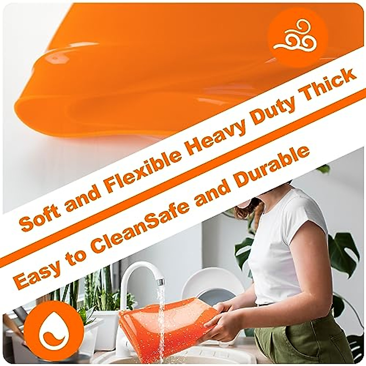 36” Blackstone Griddle Cover Silicone Griddle Mat for 36 Inch Blackstone Griddle, Heavy-Duty Food Grade Silicone Mat to Protect from Pollen, Debris and Rust, All-Season Protective Griddle Cover