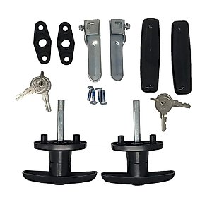 Bauer T-323T Package Matching T-Handles Lock Set | Shaft 2 Inch Total Length, 1/2" thread on end | Keyed K-127