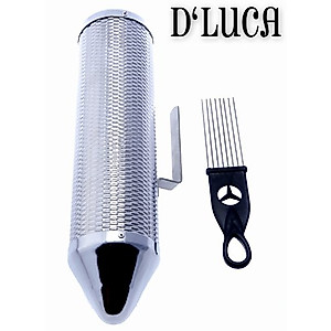 D'Luca SH-38-01 Stainless Steel Metal Guiro and Shaker Combo 15 x 4 Inches