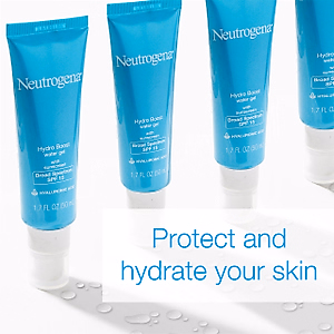 Neutrogena Hydro Boost Hydrating Hyaluronic Acid Gel Cream Moisturizer With SPF 15 Sunscreen, Daily Oil-Free and Non-Comedogenic Gel Cream, 1.7 fl. oz