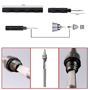 SAGUD 19 Piece Airbrush Cleaning Kit, Glass Airbrush Cleaning Pot with Holder, 5 Cleaning Brushes, 5 Cleaning Needles, 1 Washing Needle, 1 Repair Tool, Air Brush Protection Covers.