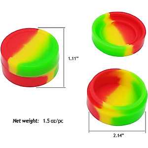vitakiwi 22ml Silicone Wax Concentrate Containers Non-stick Oil Jars with Carving Tool