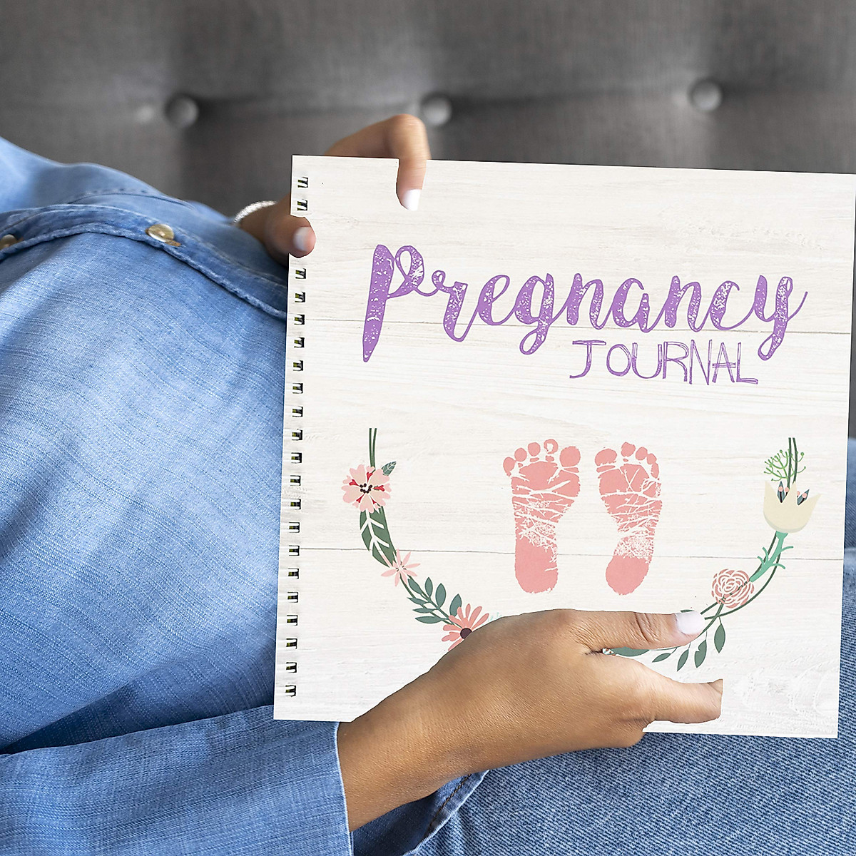 My 9 Month Journey | Pregnancy Journal Memory Book with Stickers | Baby Scrapbook and Photo Album | Pregnancy Must Haves for First Time Moms | Picture and Milestone Books for Toddlers