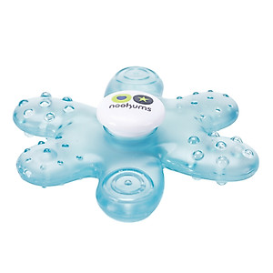 Nookums Cooling Teether - Promotes Healthy Oral Development - Compatible with All Nookums Paci-Plushies - 100% Silicone and Filled with Sterilized Water - Fridge Safe - 6 Different Textures (Blue)