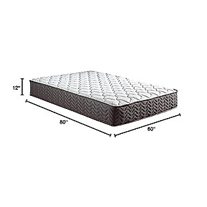 Swiss Ortho Sleep 12" Inch Memory Foam and Innerspring Hybrid Mattress for Cool Sleep & Pressure Relieving Bliss, Medium-Firm Plush Mattress/CertiPUR-US Certified/Bed-in-a-Box, Queen,White