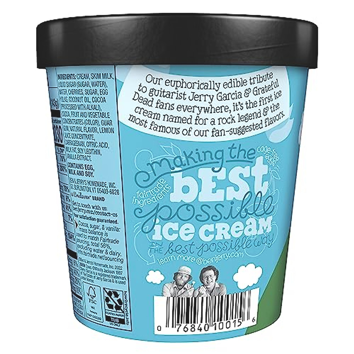 Ben & Jerry's Cherry Garcia Ice Cream Pint Non-GMO 16 oz