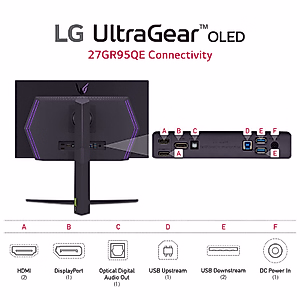 LG 27" Ultragear™ OLED QHD Gaming Monitor with 240Hz .03ms GtG & nVIDIA® G-SYNC® Compatible (Renewed), Black