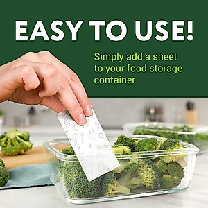 IMPRESA [18 Pack] Food Saver Sheets for Produce - Vegetable Savers for Refrigerator & Counter - Keep Vegetables Fresh Longer - Fresh Produce Saver & Herb Keeper Sheets - Natural Food Storage