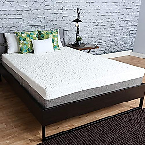 Travel Happy New Item 10 inch Short King (72 x75) Plush New Cooler Sleep Graphite Gel Memory Foam Mattress with Premium Textured 8-Way Stretch Cover Made in The USA (Short King)
