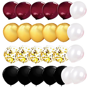 Graduation Decorations Maroon Gold 2024/Burgundy Graduation Party Decorations/Maroon Gold Black Burgundy Black Gold White Balloons FSU/Wizard Party Decorations/Burgundy Gold Birthday