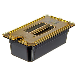 Carlisle FoodService Products 3086103 StorPlus High Heat Food Pan, 4" Deep, Third Size, Black