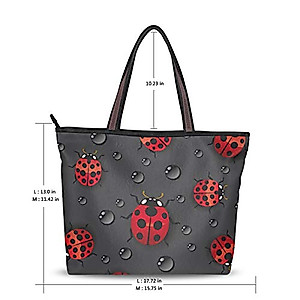 Shoulder Handbag Ladybug Rain Women Handle Bag