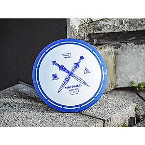 Yikun Professional Disc Golf Twin Swords Tortoise Fruit Line Distance Driver 170-175g Perfect for Outdoor Games and Competition (Blue)