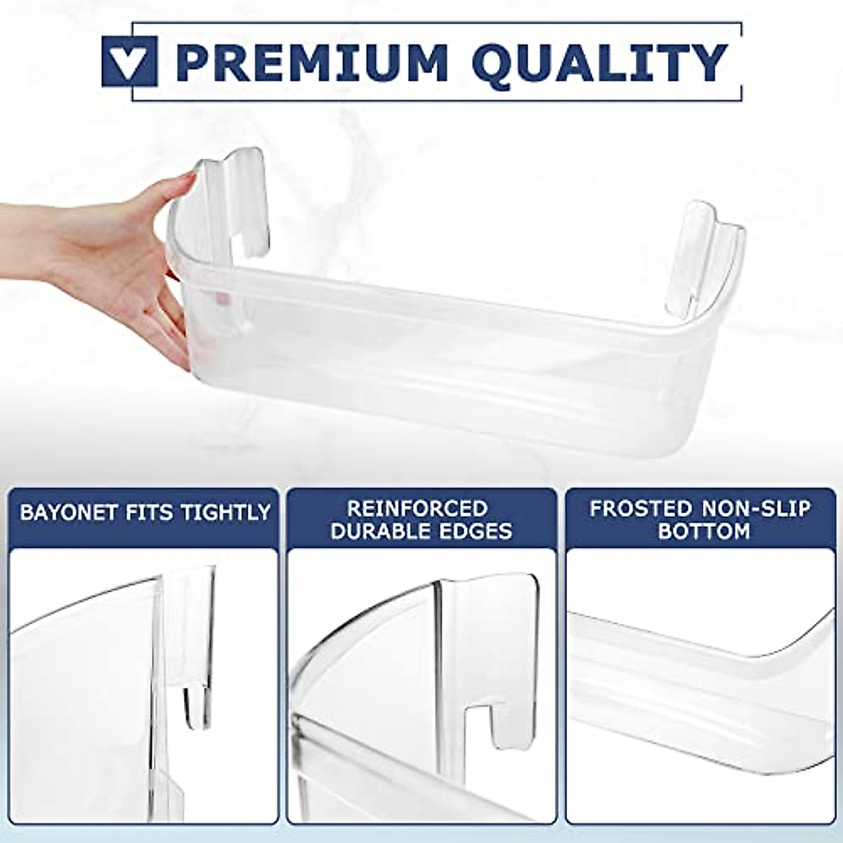 UPGRADED 240323002 Refrigerator Door Bin Shelf Compatible with Frigidaire & Electrolux Parts Replaces 240323006 240323009 240323005 AP2115742 AH429725 EA429725 PS429725