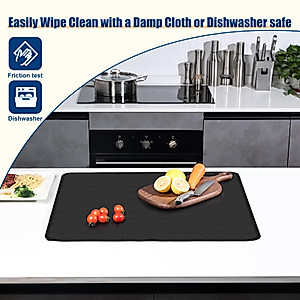 KitchenRaku Stove Top Covers, Stove Top Covers for Electric Stove, Ceramic Glass Cooktop Protector, Electric Stove Cover, Glass Top Stove Cover (BLACK12, 20.4x30.7 inch)
