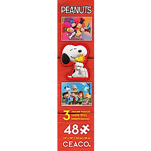Ceaco - 3 in 1 Multipack - Peanuts - (3) 48 Piece Jigsaw Puzzles