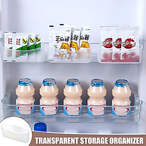 VALINK Fridge Drawer Organizer, Refrigerator Organizer Bins, Storage Box with Hook Fridge Shelf Holder Shelf for Fridge Shelf