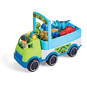 Kidoozie Dino Adventure Hauler - Interactive Vehicle & Playset with Lights & Sounds!