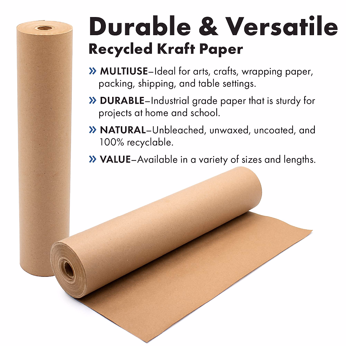 Industrial Grade Paper for Moving & Packing | Shipping, Gift Wrapping, Arts, Crafts & Table Settings | Recycled Kraft Paper Roll | 30 inches x 150 feet | by The Paper Factory LLC