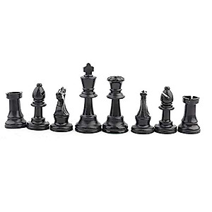 Chess Set,Plastic Chessmen Set International Chess Game Complete Chessmen Set(Large-75mm)