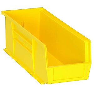 QUANTUM STORAGE SYSTEMS K-QUS234YL-6 6-Pack Ultra-Stack and Hang Bins, 14-3/4" x 5-1/2" x 5", Yellow