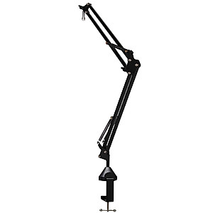 Blue Yeti Microphone (Silver) with Boom Arm Stand, Shock Mount and Pop Filter Bundle (4 Items),USB