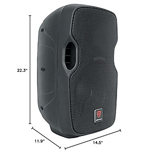 Rockville BPA10 10" Professional Powered Active 400w DJ PA Speaker w Bluetooth, Black