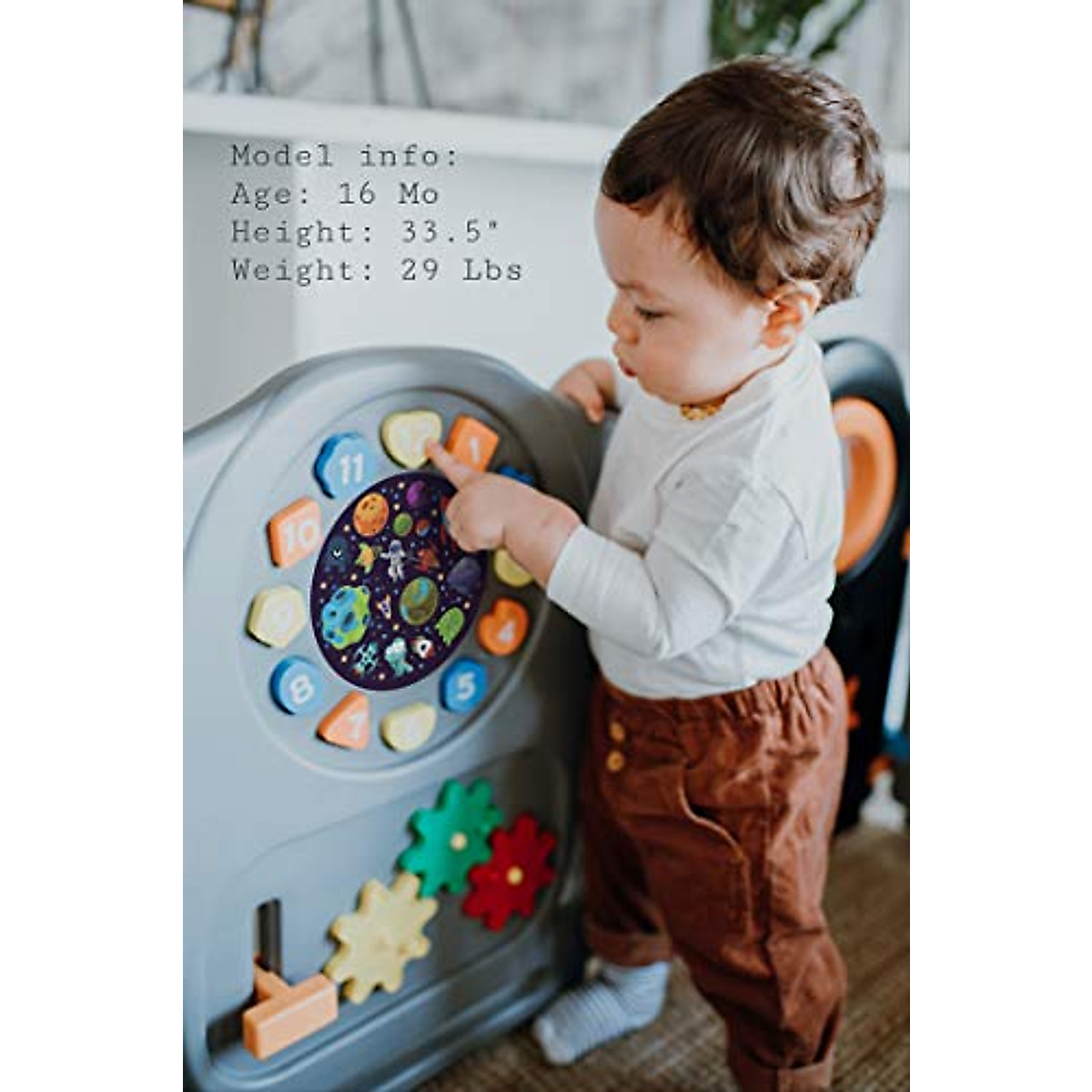 Baby Safety Playpen: Safe Zone Playpen Gray Black Baby Playpen - Kids Activity Center Playard, Safe Play Yard Play Pen with Games & Door for Infants (Gray & Black, 14 Panels)