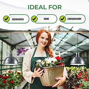 Bio Green 500-USZ Florabooster LUM 500 Grow Indoor 60w Lightbulb Lamp with 3m Connection Cable – Energy Saving House Plants – High Light Intensity, Brushed zinc