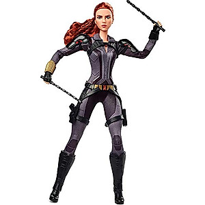 Barbie Marvel Studios’ Black Widow Doll, 11.5-in, Poseable with Red Hair, Wearing Armored Bodysuit and Boots, Gift for Collectors [Amazon Exclusive]